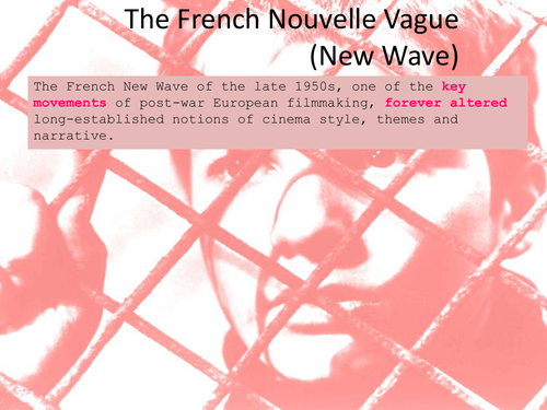 FILM FRENCH NEW WAVE | Truffaut & Goddard | Teaching Resources
