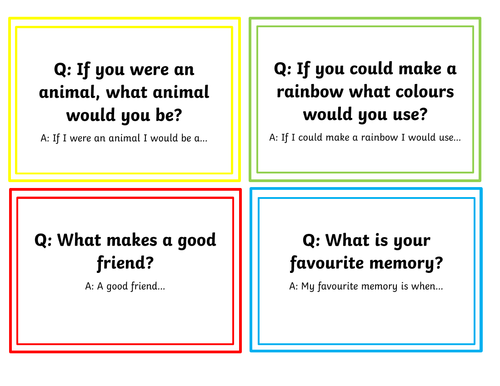 Circle time questions | Teaching Resources