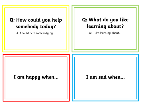 Circle time questions | Teaching Resources