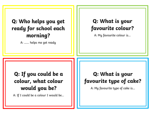 Circle time questions | Teaching Resources