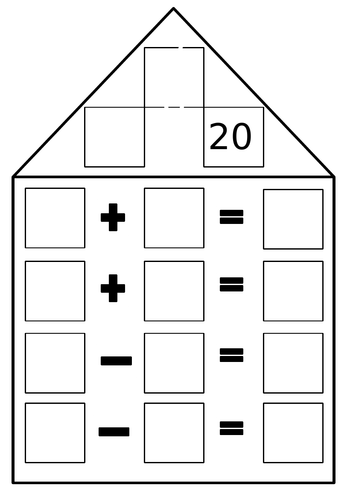 Editable Fact Houses for Number Bonds | Teaching Resources