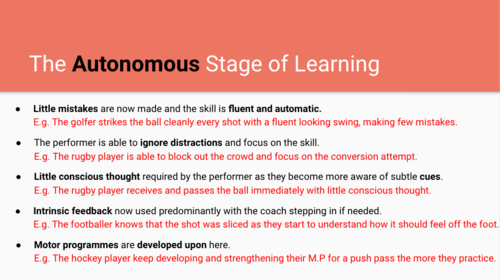 A-Level PE (OCR) Stages of Learning Powerpoint | Teaching Resources A-Level PE (OCR) Stages of Learning Powerpoint | Teaching Resources