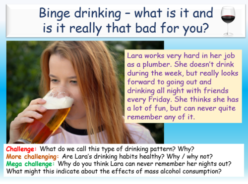 Alcohol - Binge Drinking PSHE | Teaching Resources