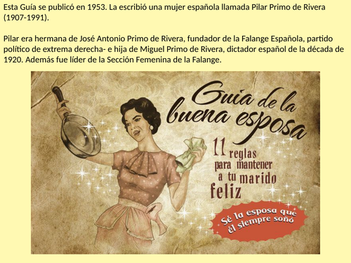 Spanish A Level - La guía de la buena esposa - Los cambios en la ...