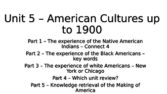 OCR SHP Making of America Revision Booklets Units 1 -5 | Teaching Resources