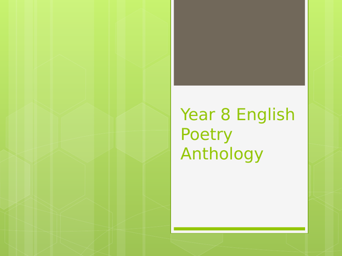 Poetry Anthology | Teaching Resources