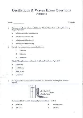 IB Topic 4 Waves Lesson 7 & 8 Wave characteristics, Reflection ...