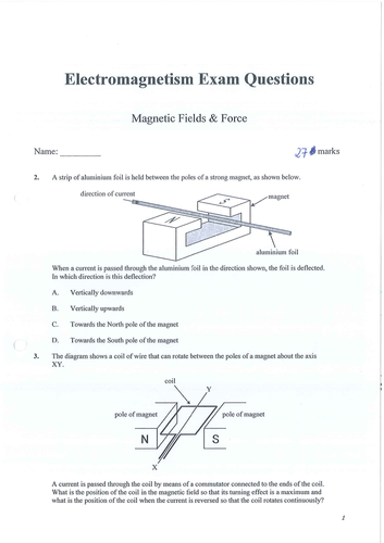 IB Topic 5 Electricity and Magnetism Lesson 10 & 11 Magnetic fields and ...