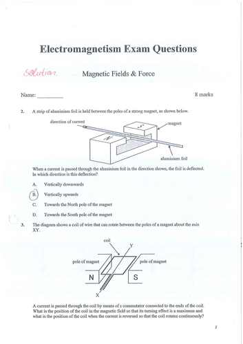IB Topic 5 Electricity and Magnetism Lesson 10 & 11 Magnetic fields and ...