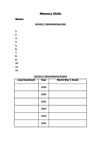 Study Skills: Learning Styles and Memory Strategies | Teaching Resources