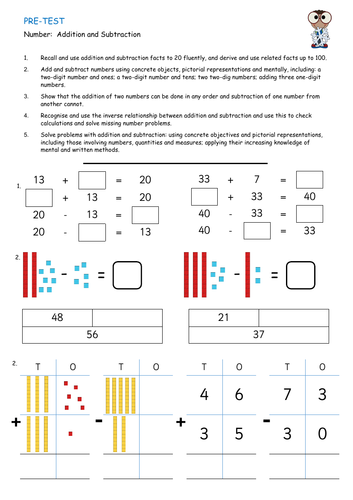 Pre and Post Assessments Year 2 Maths Autumn Term | Teaching Resources