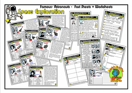 Space / Famous Astronauts Fact Sheets & Worksheets | Teaching Resources