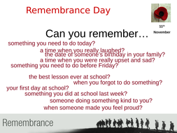 Assembly: Remembrance Day | Teaching Resources