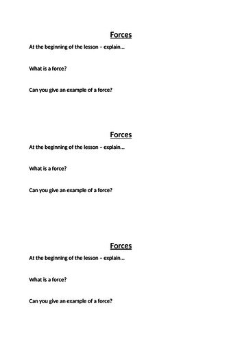 Lesson 1 Introduction to Forces. AQA Activate (New book) KS3 science ...