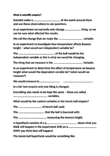 Scientific enquiry, asking scientific questions Activate 1 (new 2016 ...