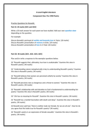 A Level English Literature Rossetti Poetry Exam Questions | Teaching ...