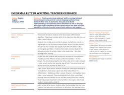 Informal Letter Writing! | Teaching Resources