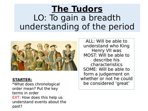 Tudors SOW | Teaching Resources
