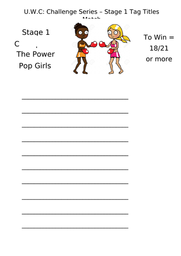 Ultimate Writing Championship: Stage 1 Women's Tag Team Title Match ...