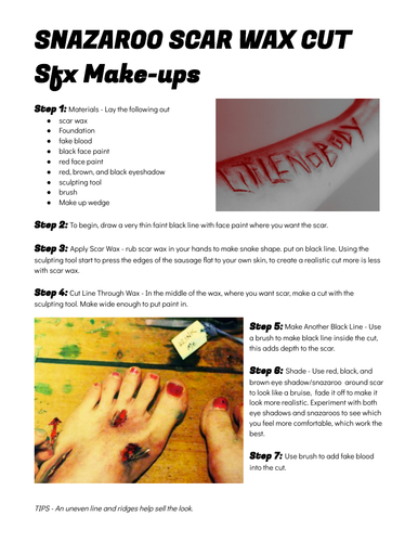 Special Effects Makeup WOUNDS & CUTS | MY MUA | Teaching Resources