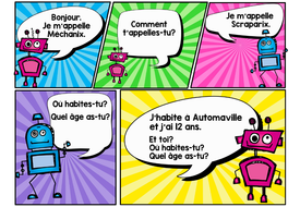French Comic Strip Greetings Dialogue | Teaching Resources