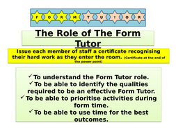 Role of The Form Tutor CPD | Teaching Resources