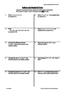 Indices and Standard Form Test by irbymaths | Teaching Resources