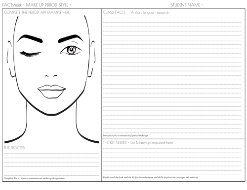 Makeup HISTORICAL PERIOD | Assignment Briefs | Teaching Resources