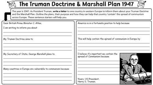 Truman Doctrine & Marshall Plan - Cold War - GCSE History Edexcel ...