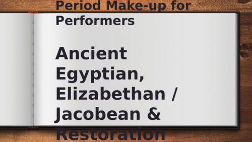 Makeup HISTORICAL PERIOD | Intro to ELIZABETHAN | 2 Lessons | Teaching ...