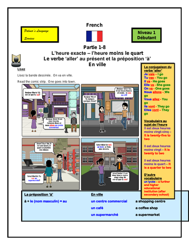 French for Adults: Beginners: Part 8: Time: Quarter to the hour, the ...