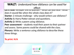 What is sibilance? Full lesson! | Teaching Resources