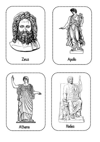 Ancient Greek Gods Cut and Paste (display and worksheet) | Teaching ...