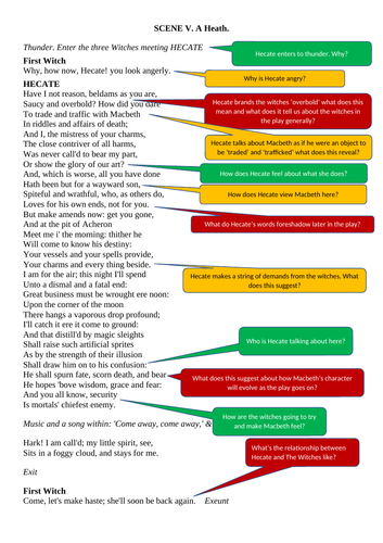 Macbeth Scheme of Work GCSE | Teaching Resources