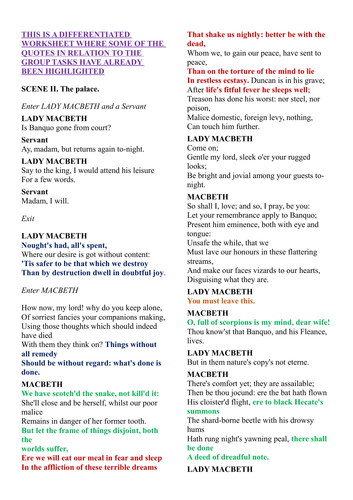 Macbeth Scheme of Work GCSE | Teaching Resources
