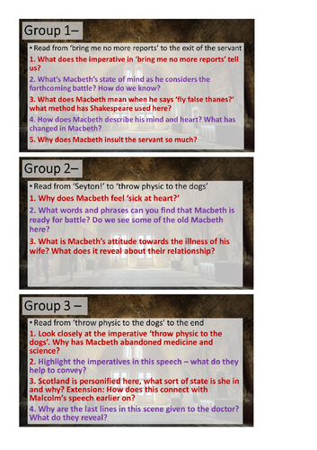 Macbeth Scheme of Work GCSE | Teaching Resources