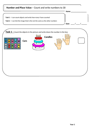 Year 1 Counting numbers to 30 | Teaching Resources