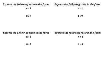Writing a ratio in the form 1:n / #GoForItStarter | Teaching Resources