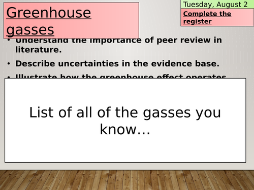 KS3 Greenhouse gasses | Teaching Resources