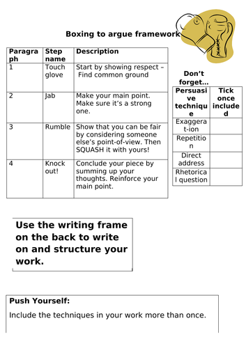 Writing to argue | Teaching Resources