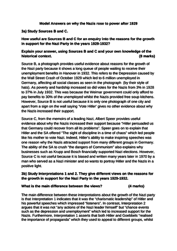Edexcel 9-1 Weimar and Nazi Germany - Lessons 18 & 19 Why did the Nazis ...