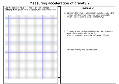 IGCSE Measuring acceleration of free fall practical - Forces and Motion ...