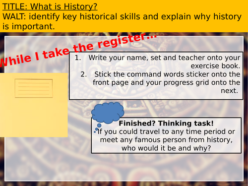 'What is history?' introductory lesson (What is History? (KS3 ...