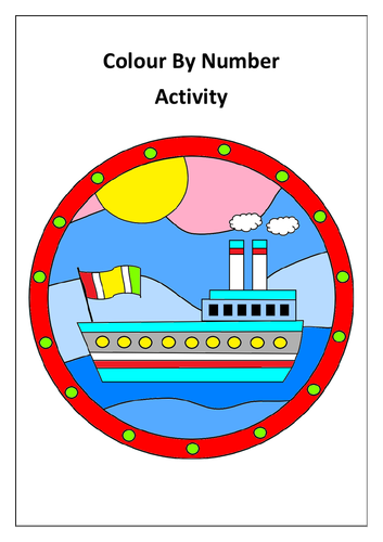 Colour by Number Ship | Teaching Resources