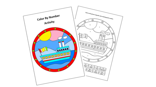 Colour by Number Ship | Teaching Resources
