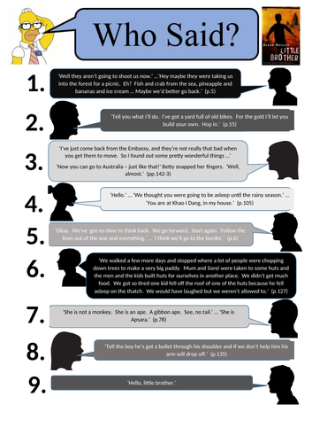 Little Brother - Who Said? | Teaching Resources