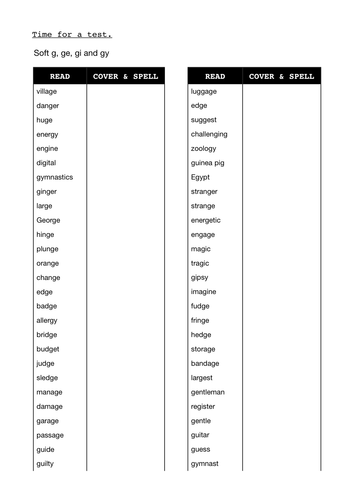 Learn Spelling Rules: Using Soft 'c' And Soft 'g' (7-11 years ...