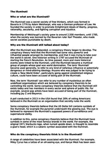 Conspiracy Theories | Teaching Resources