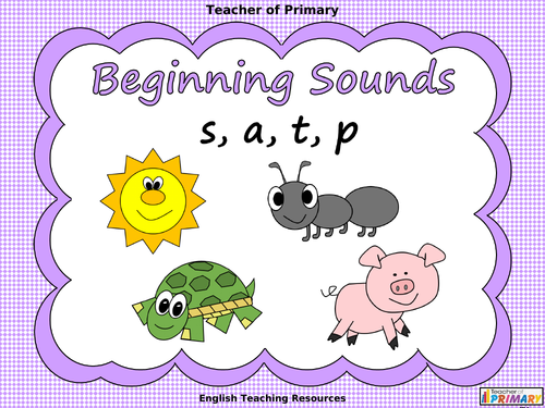 Beginning Sounds - s, a, t, p | Teaching Resources