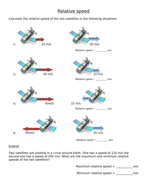 Relative speed - Calculation sheet | Teaching Resources